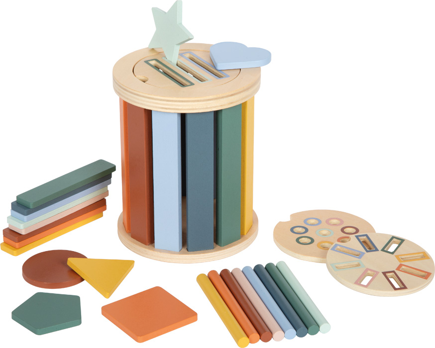 Montessori sorting game with a drum | small foot wooden toys