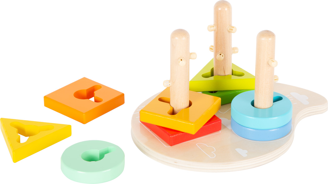 Motor skills pegging game shapes and colours | small foot wooden toys