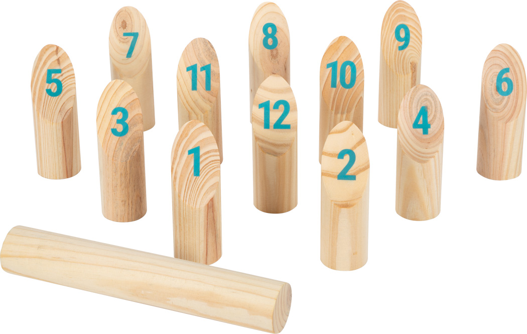 Kubb Viking Game with Numbers for Kids | small foot Wooden Toys