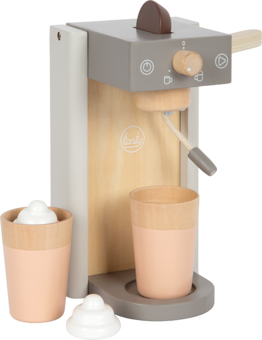 Coffee Machine Set grey "tasty" | small foot Wooden Toys