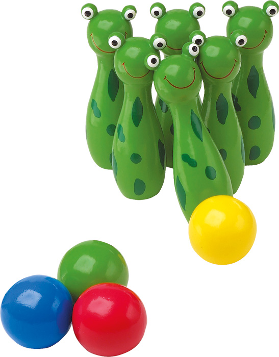 Wooden skittles frog for children | small foot